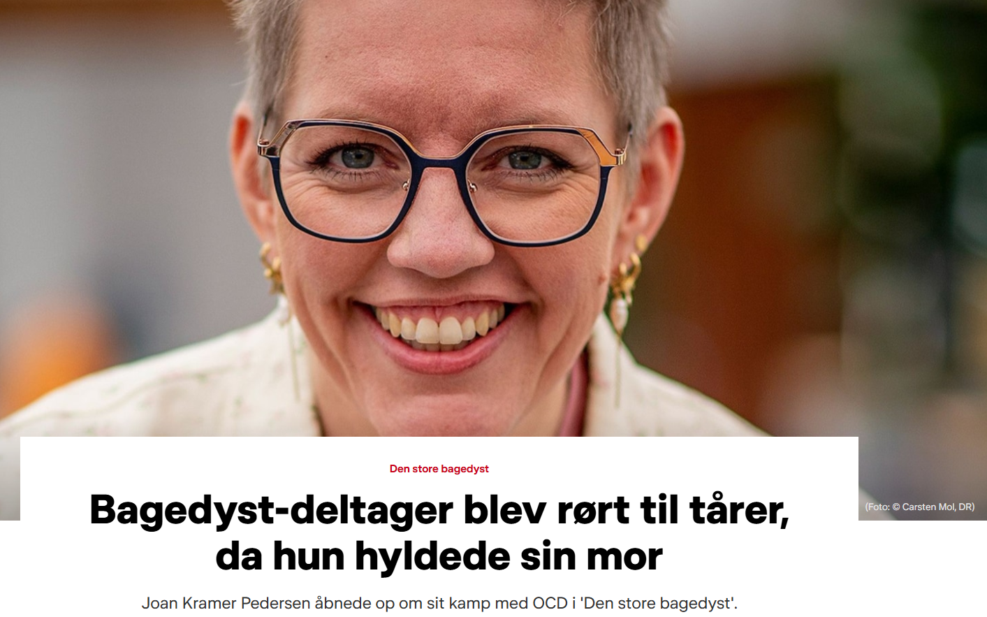 Joan Kramer Pedersen åbnede op om sit kamp med OCD i 'Den store bagedyst' - OCD-foreningen